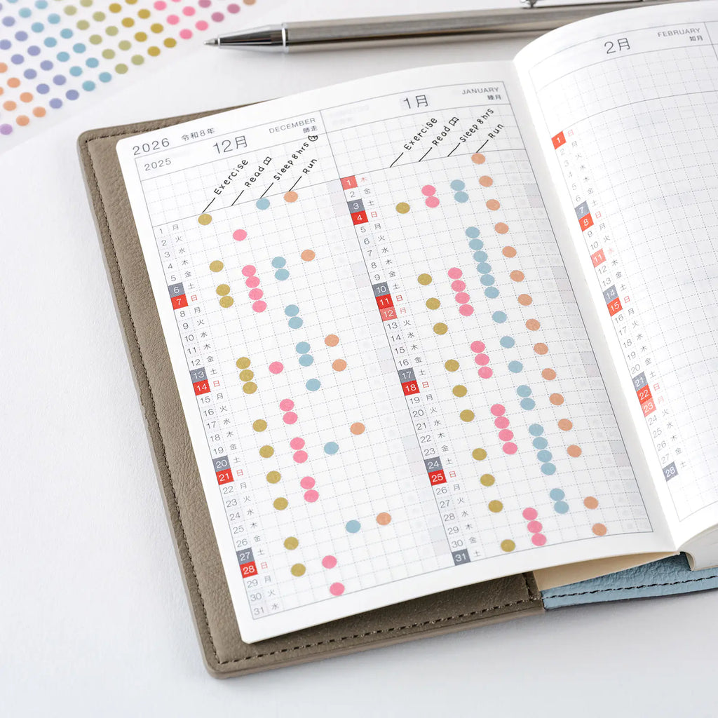 Hobonichi 2026 Accessories – Hobonichi TSUKI no IRO: Transparent Dot Stickers (3.5mm) | Techo ...