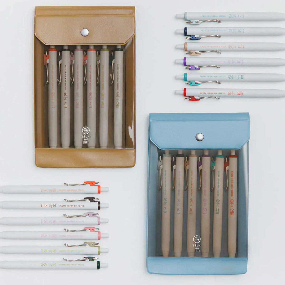 Hobonichi 2026 Accessories: TSUKI no IRO: Uniball One Set of 6 with Ca