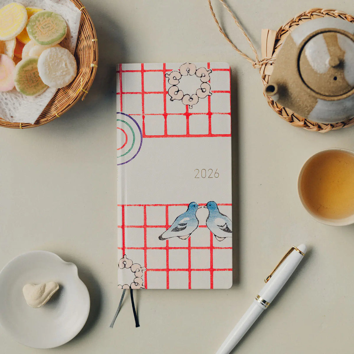 Hobonichi 2026 Spring WEEKS: Unsodo: Bijutsukai (Blue Pigeons) [Japane