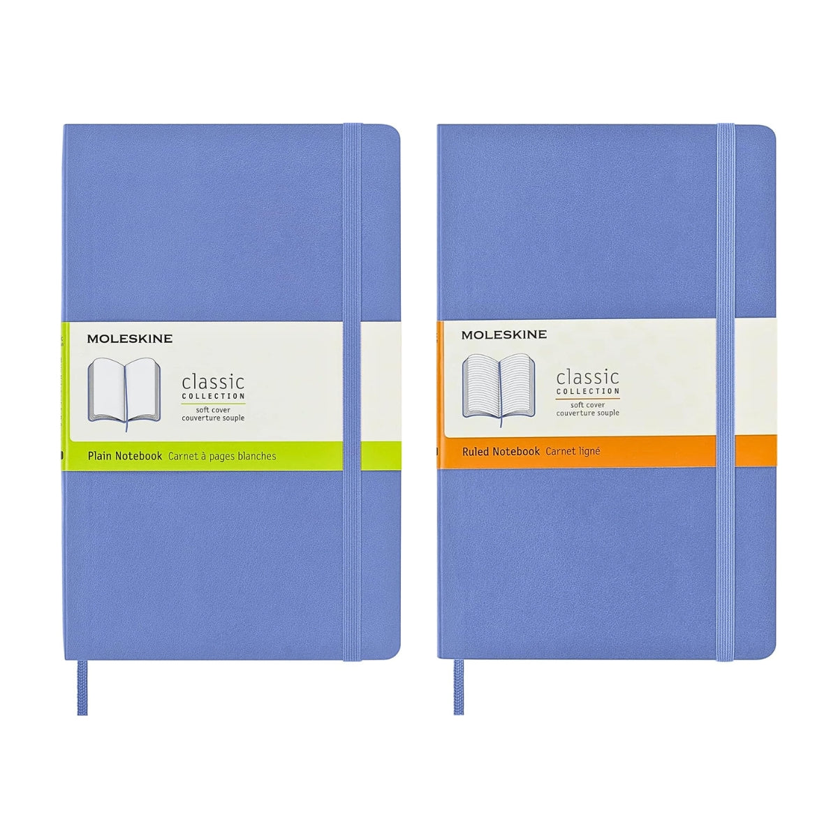 Moleskine Classic Notebook Soft Cover, A5 Large - Hydrangea Blue