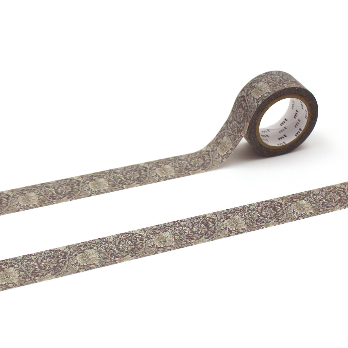 mt x William Morris Pure Honeysuckle & Tulip Black Ink Washi Tape