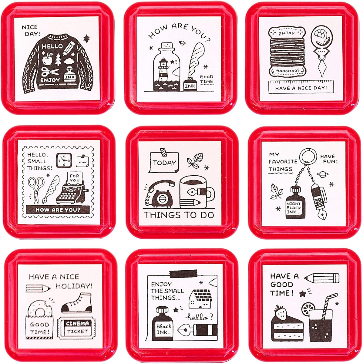 Eric Small Things x sanby – Self-Inking Stamps (9 Designs) | Cute ...