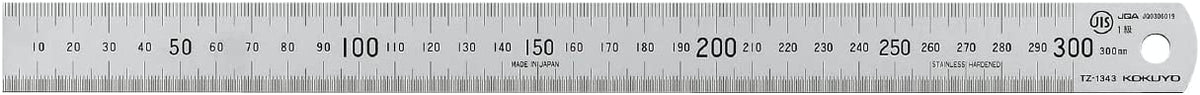 Kokuyo Stainless Steel Ruler - 30cm